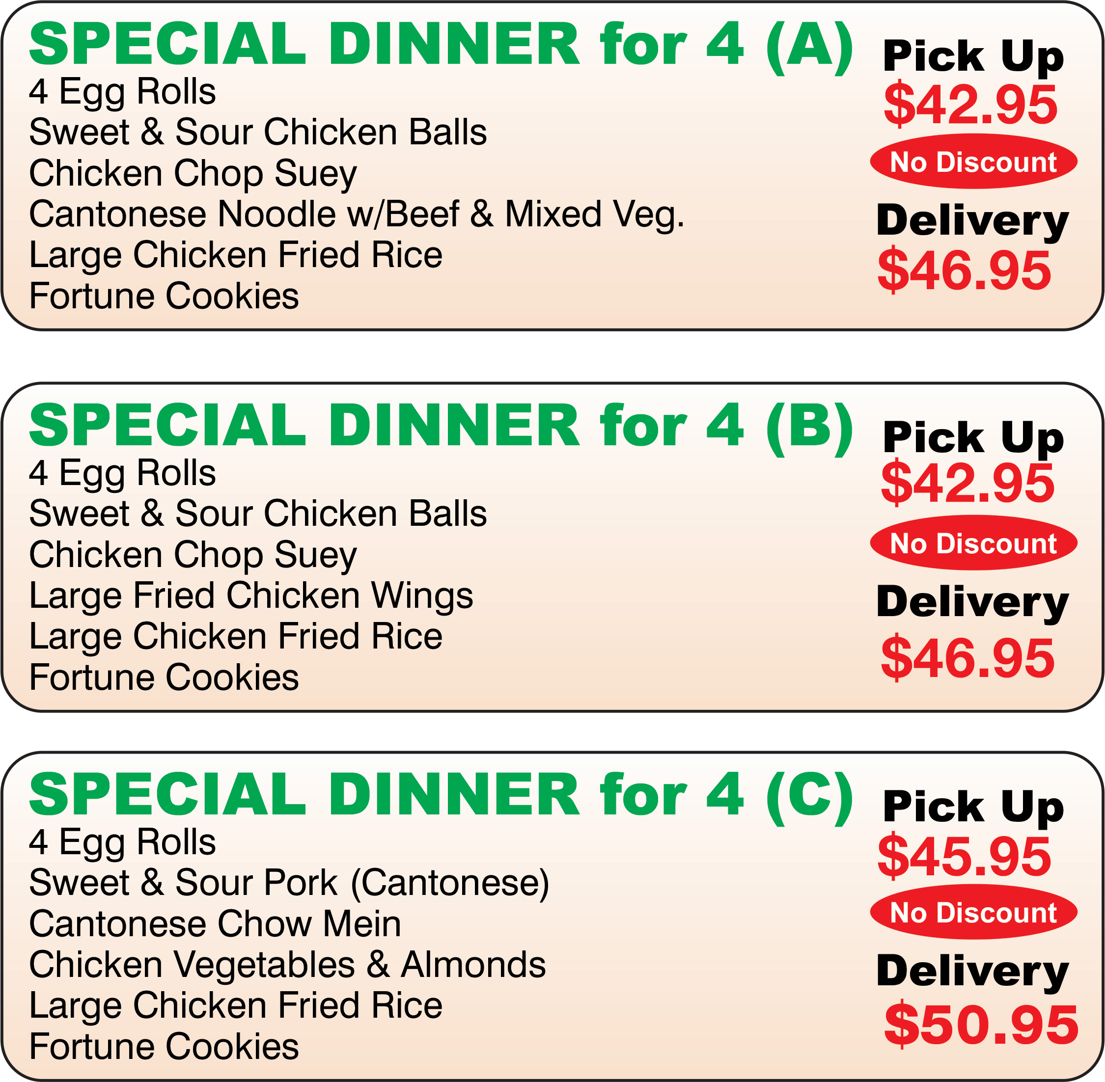 Family Dinners & Combos – King's Buffet – Oshawa Chinese Food Buffet ...